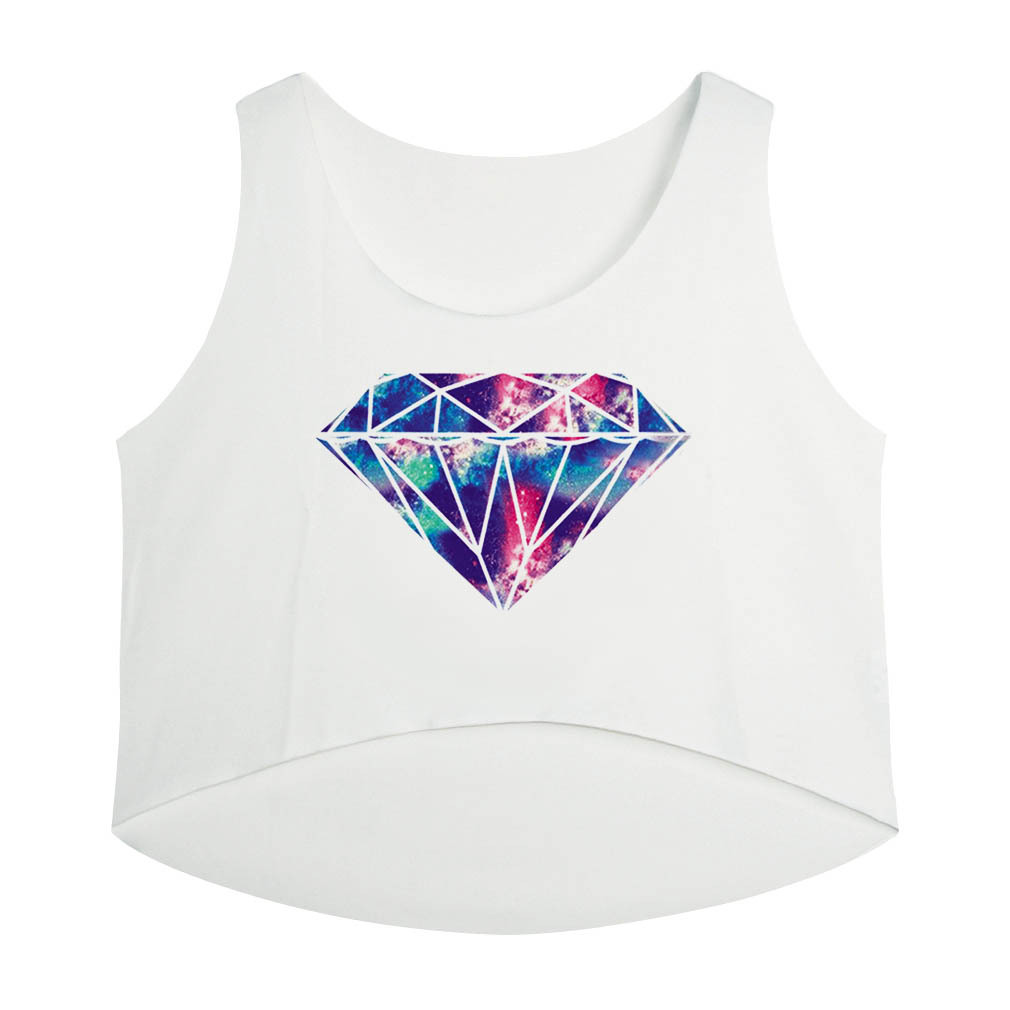 Cute Diamond Print Tank Top on Luulla